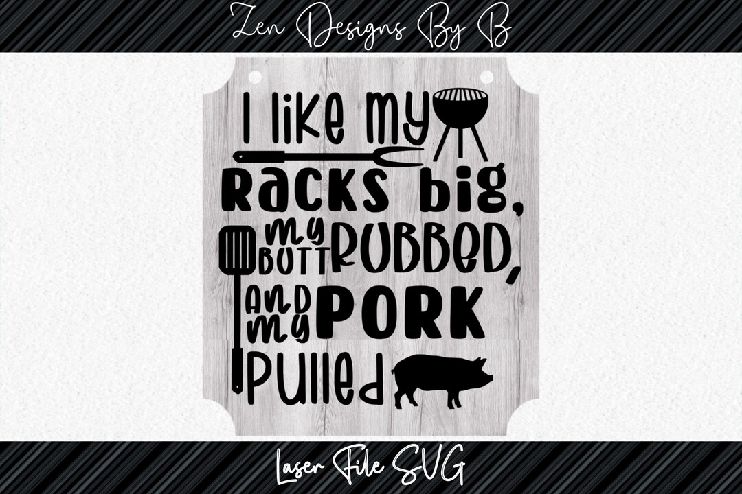 Funny BBQ Laser SVG Cut File, Apron or Shirt Design - Etsy