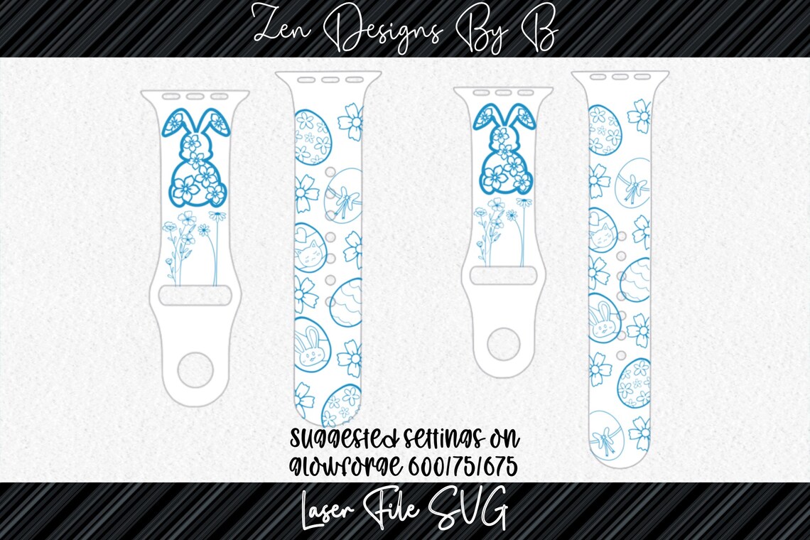 Easter Watch Band Laser SVG File for Silicone Watch Band - Etsy