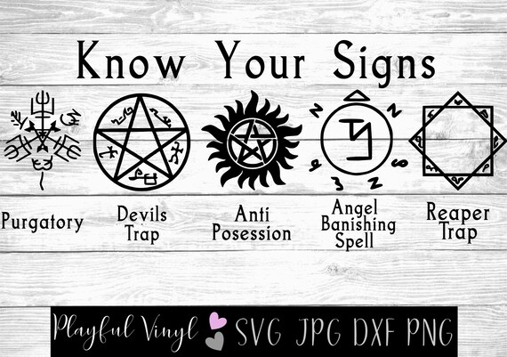 Supernatural Inspired Know Your Signs SVG Cut File | Etsy