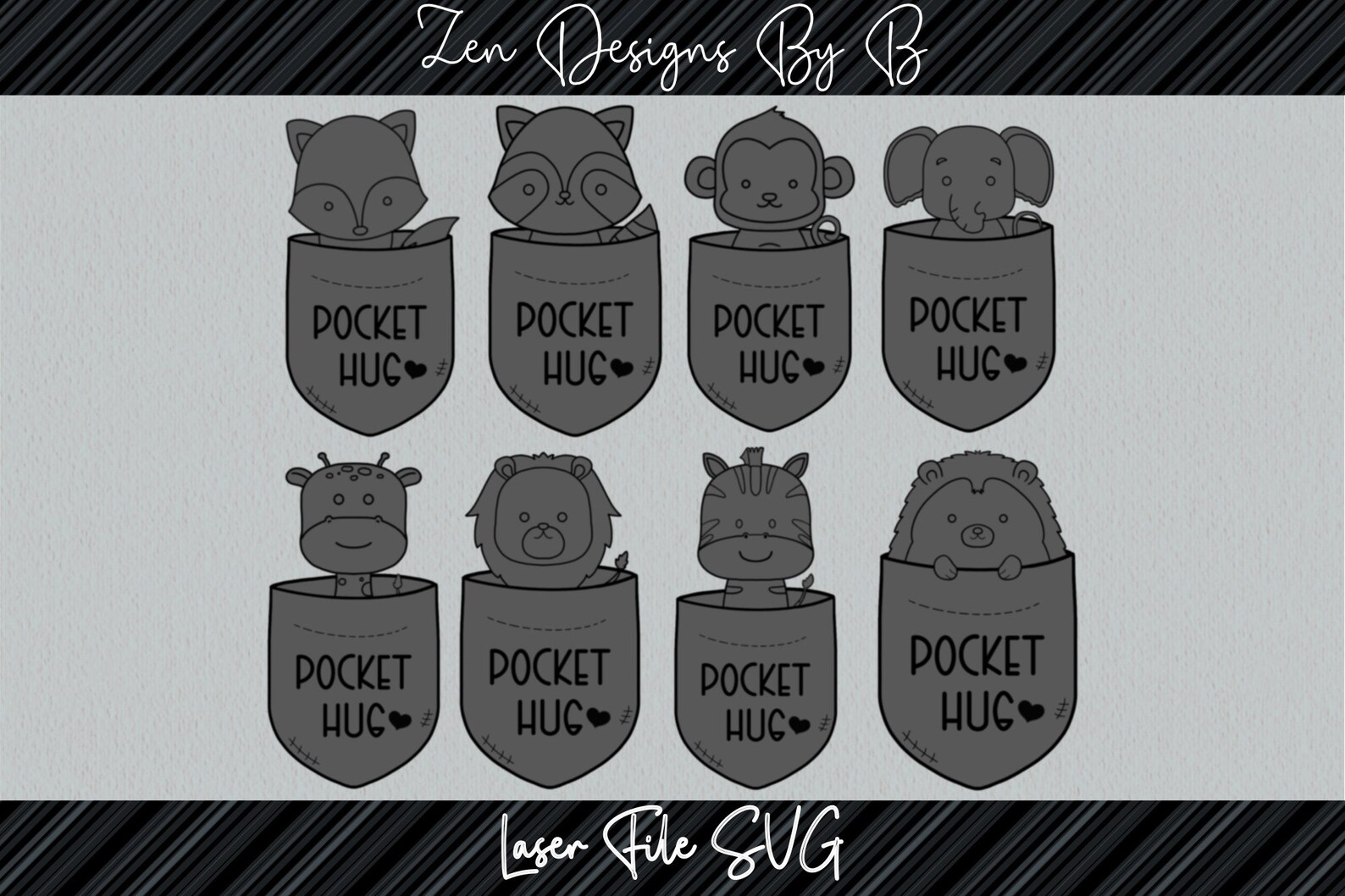 Pocket Hug Bundle of 8 Laser SVG File Valentines Day Gift - Etsy UK