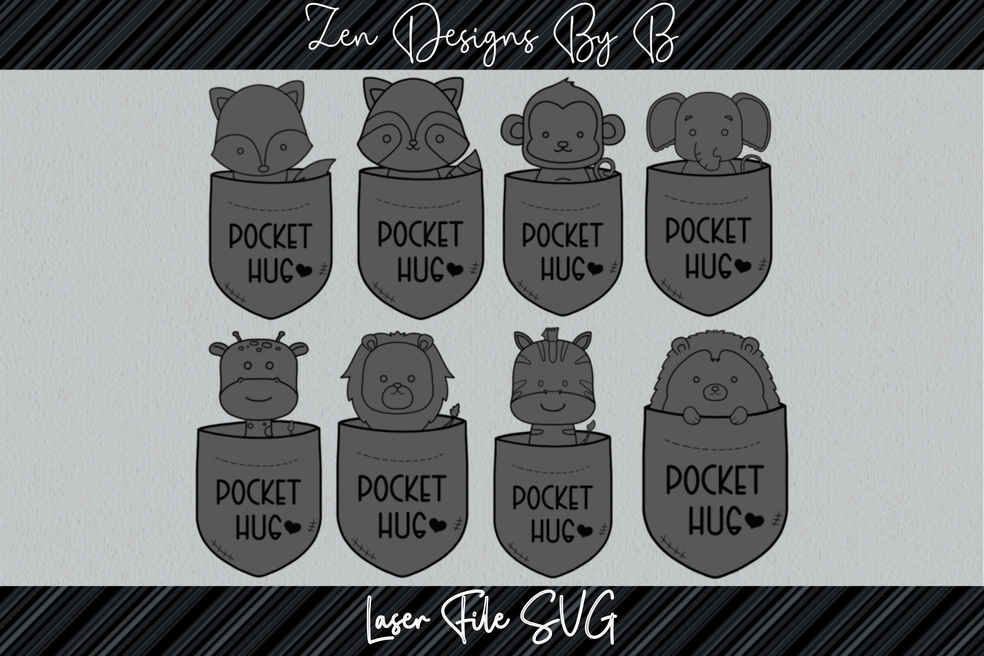 Pocket Hug Bundle of 8 Laser SVG File Valentines Day Gift - Etsy UK
