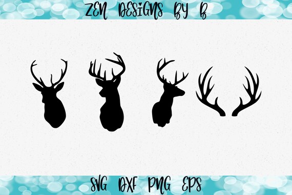 Deer Head SVG Bundle Cut File Antlers - Etsy