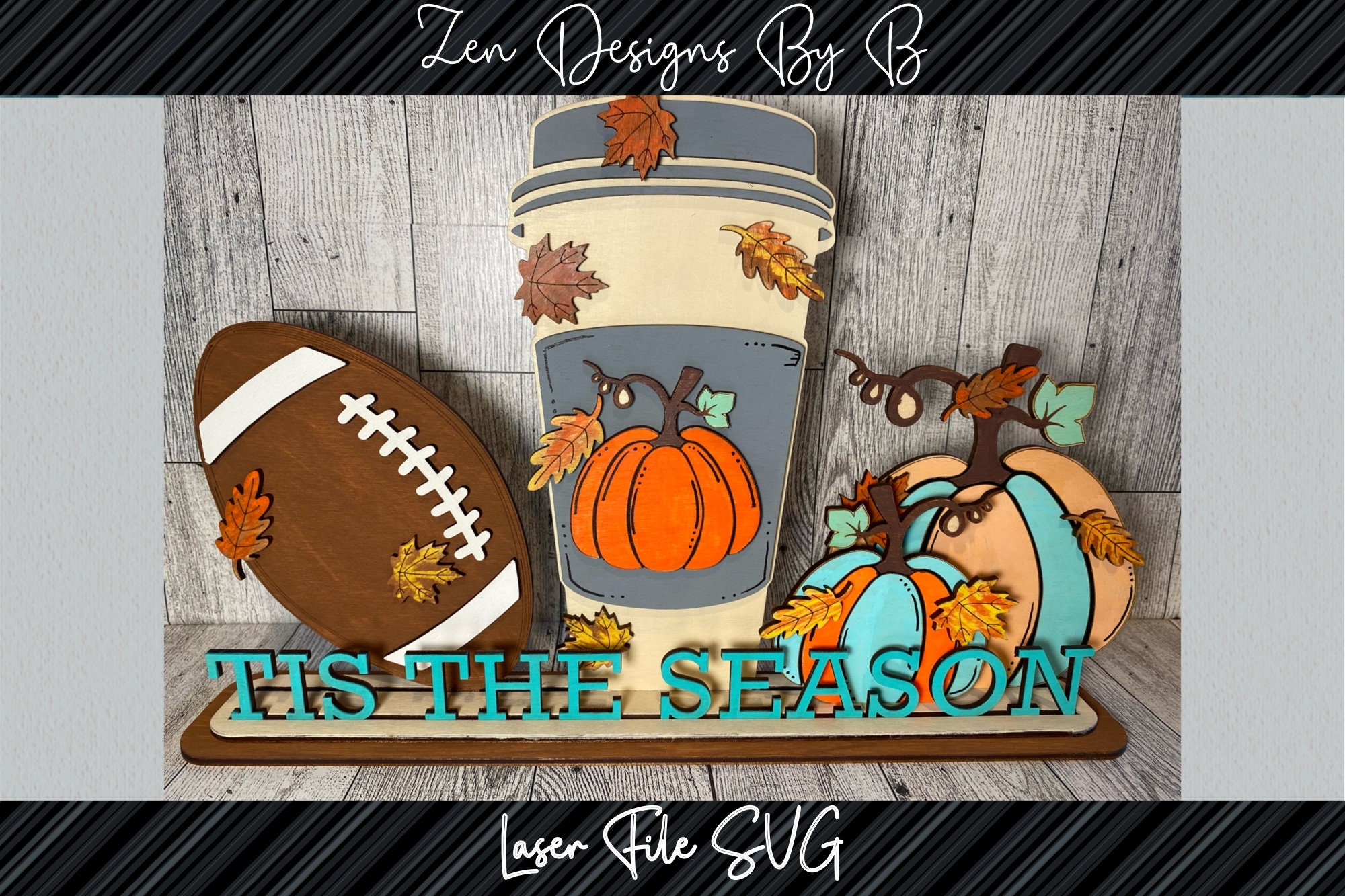 Fall Coffee, Pumpkin, Football Season Laser SVG - Etsy