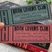 Book Lovers Club Ticket Bookmark, Laminated Reading Accessory - Etsy