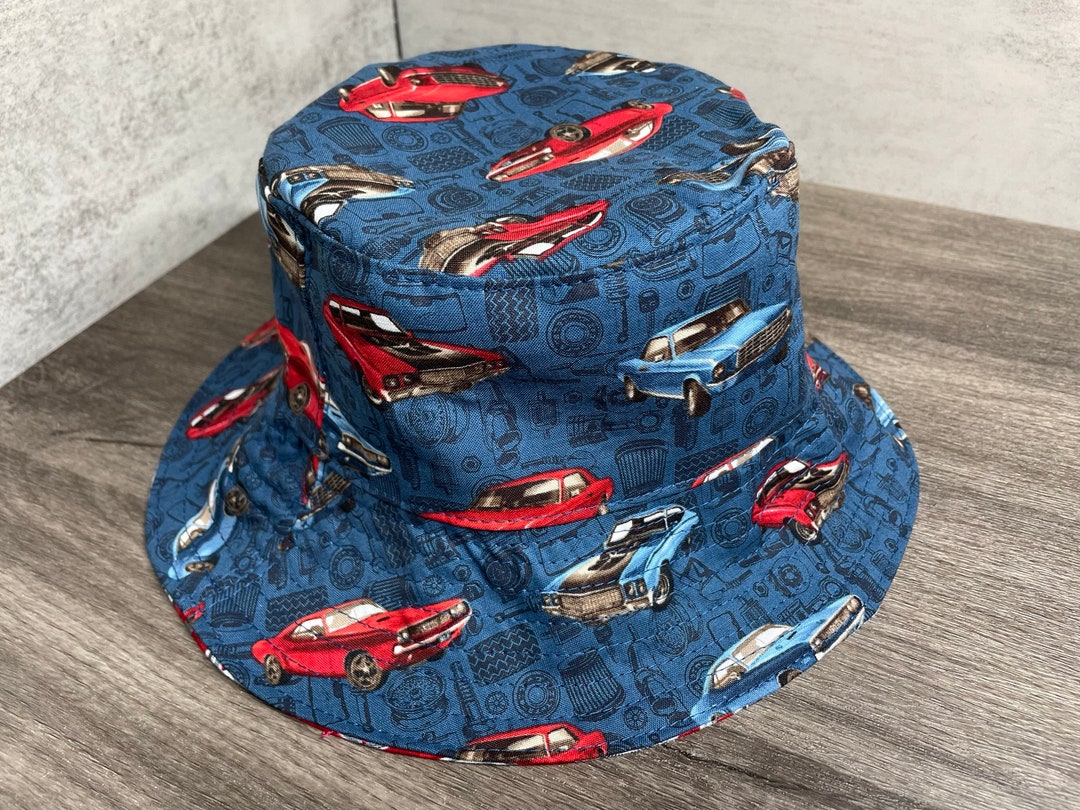 Classic Cars Reversible Bucket Hat for Dad, Muscle Car Hat, Birthday ...