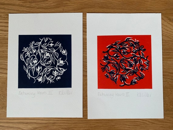 Art & Collectibles Prints Wood & Linocut Prints Original Linocut Print ...