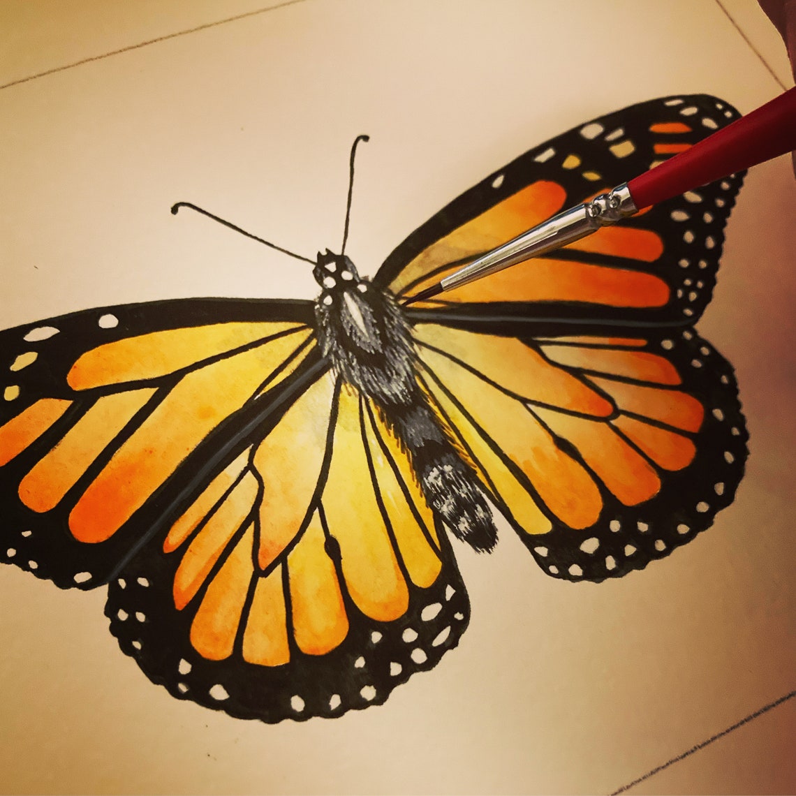 Monarch Butterfly Art Print 5x7 - Etsy