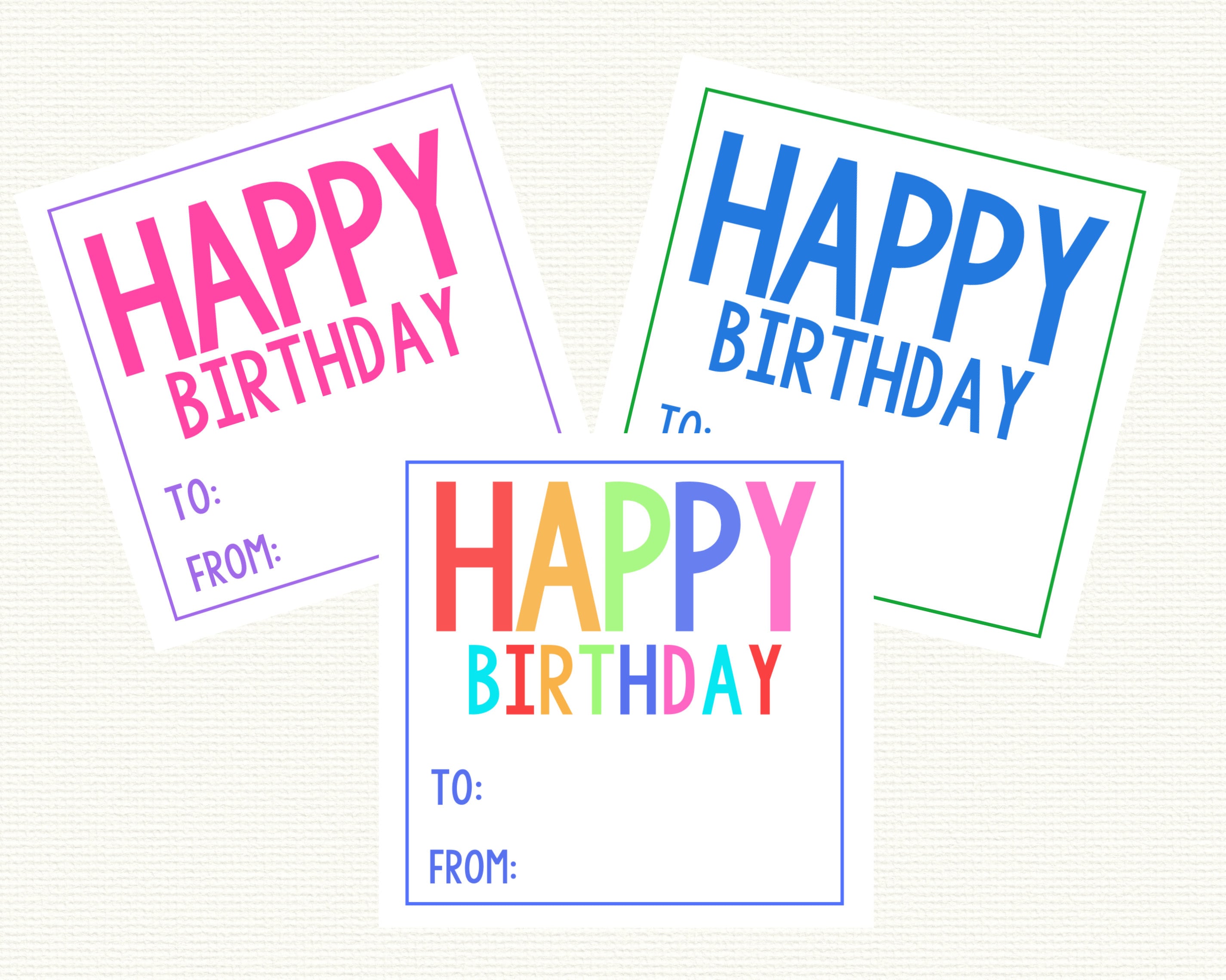 Happy Birthday Name Tags Happy Birthday Gift Tags – Karen Adams