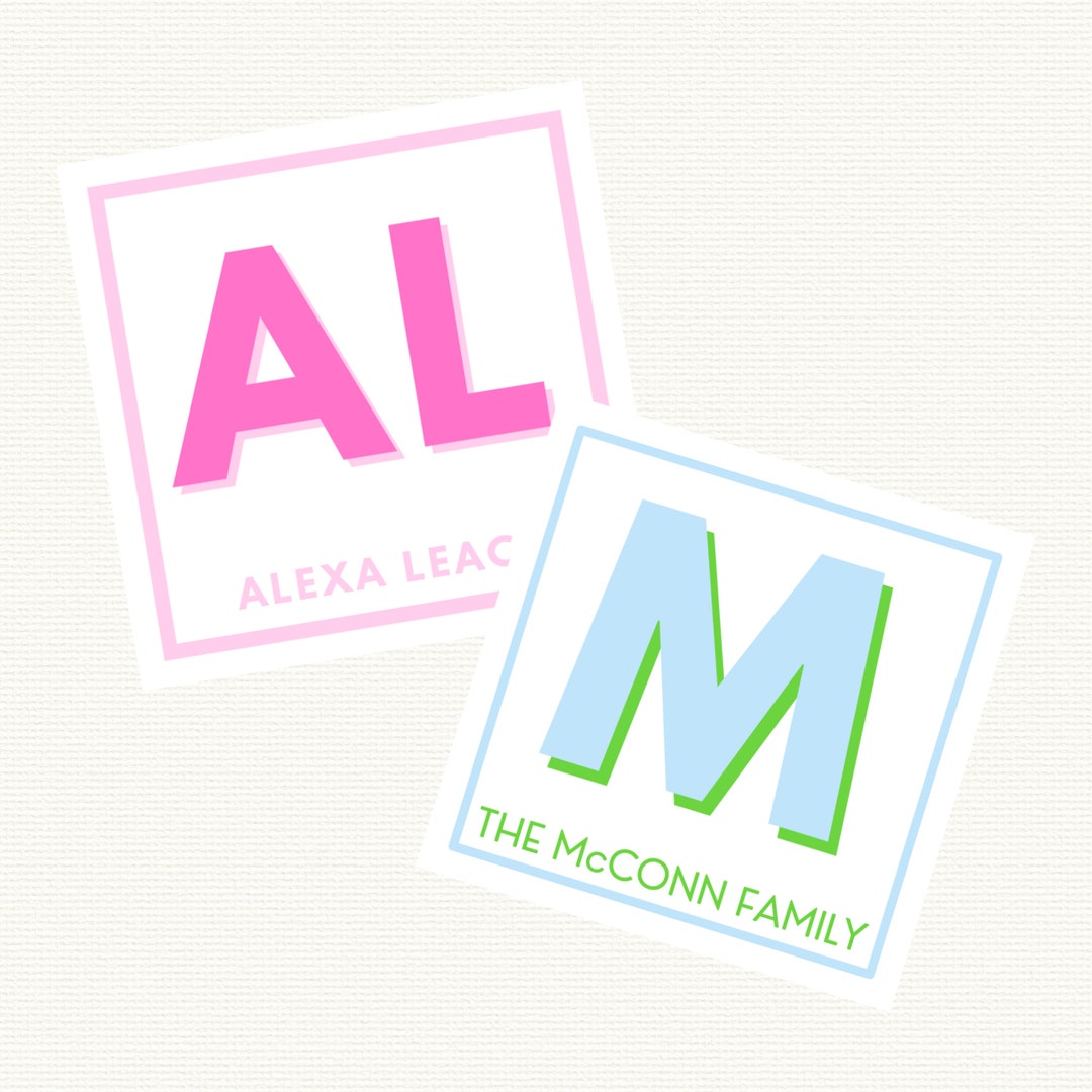 Initial Gift Tags - Etsy