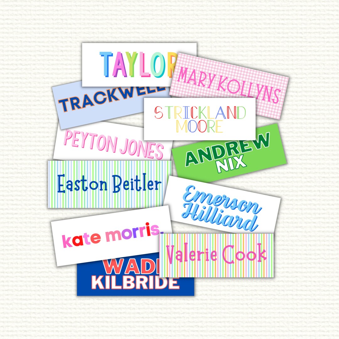 Personalized Water Resistant Labels - Etsy