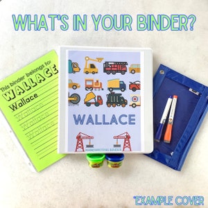 Construction Handwriting Binder - Etsy