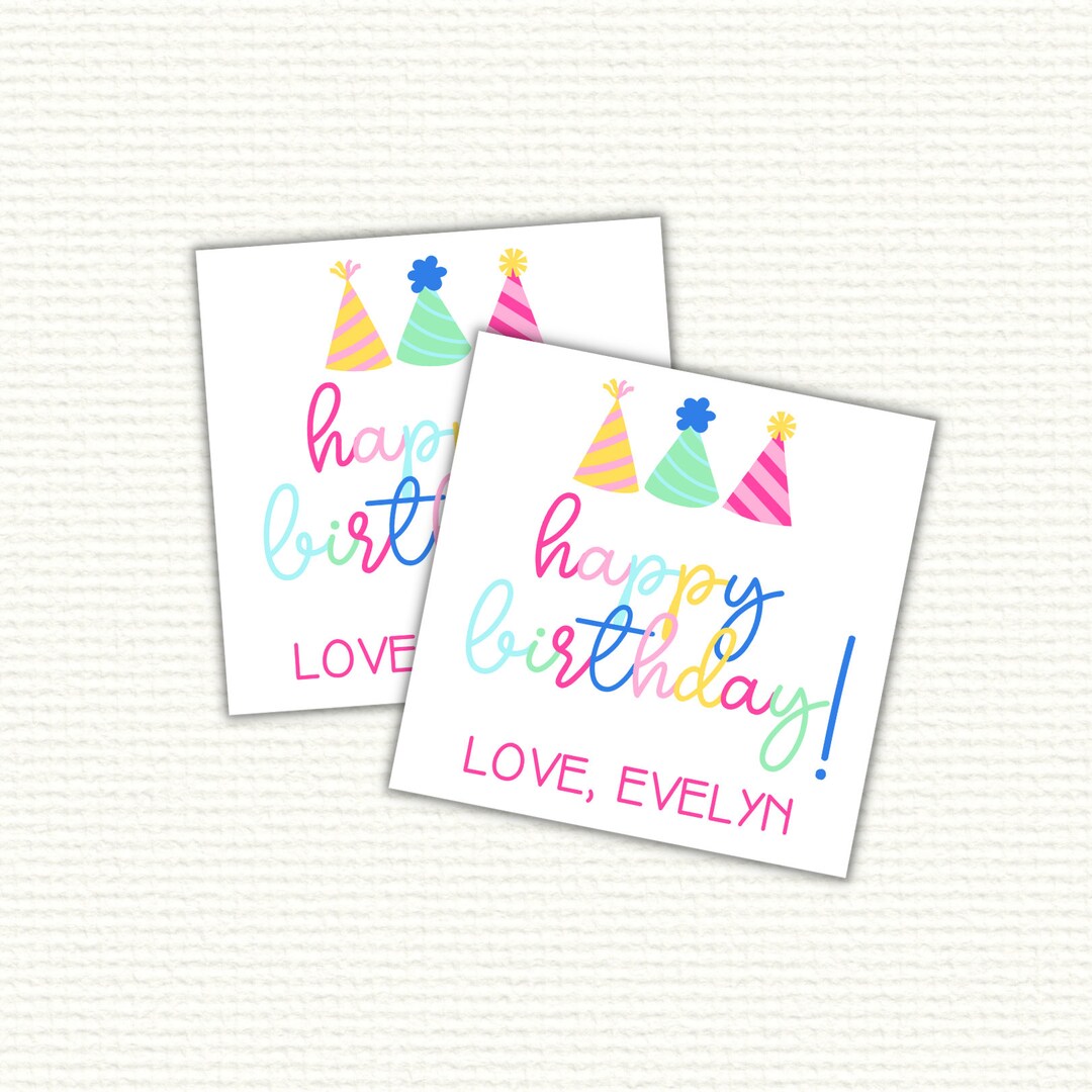 Birthday Hat Gift Tags - Etsy