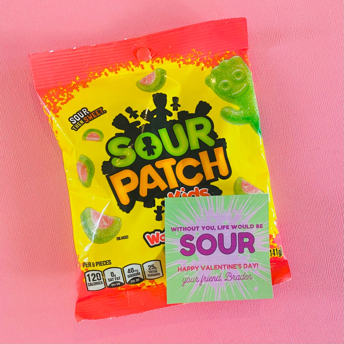 Sour Patch Kids Valentine Gift Tag - Etsy