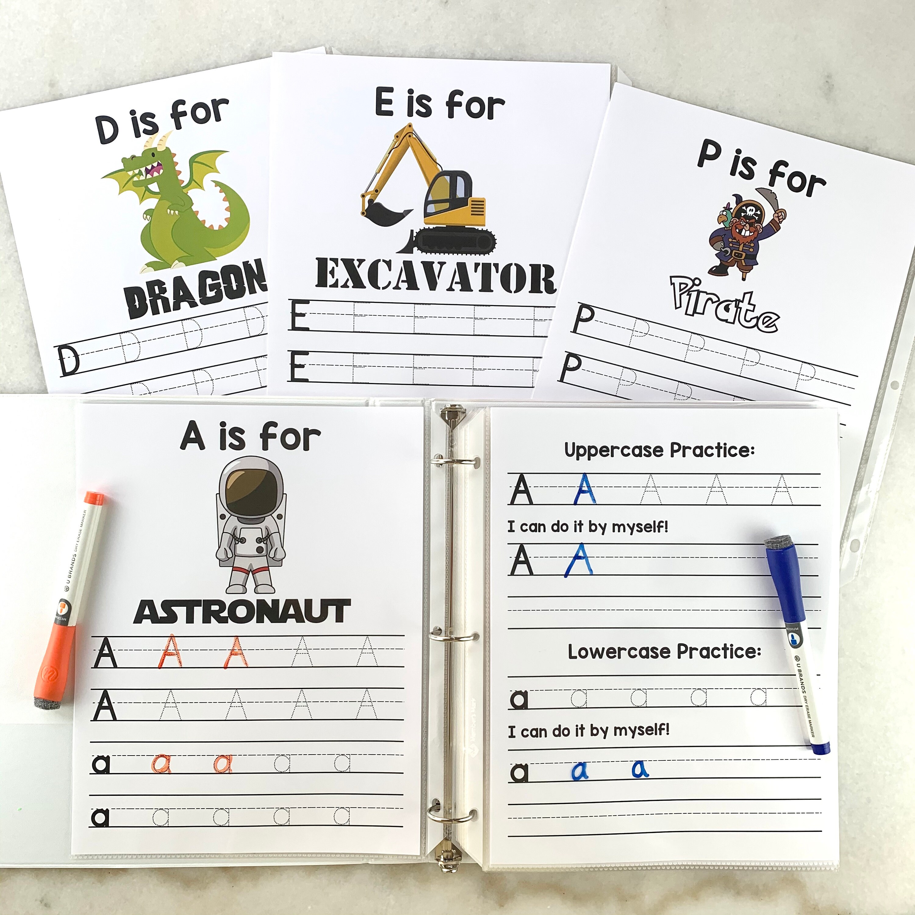 Construction Handwriting Binder | Etsy