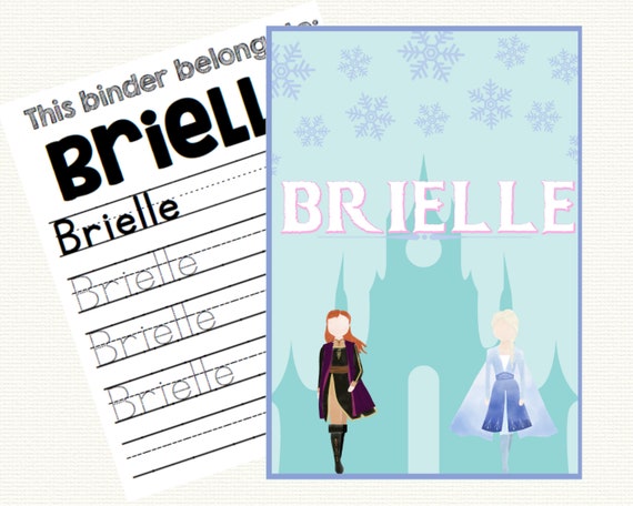 Frozen Handwriting Binder | Etsy