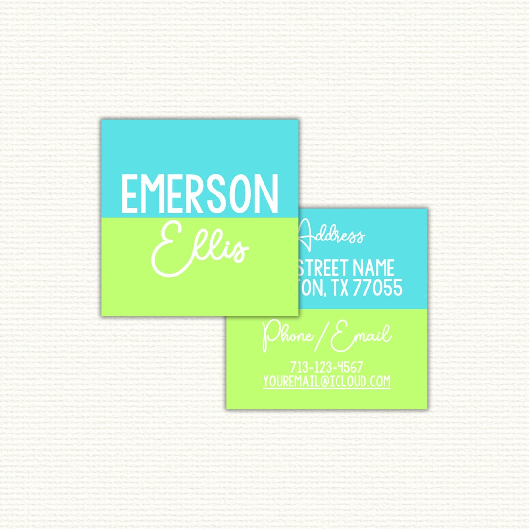 Two-toned Camp Calling Cards - Etsy