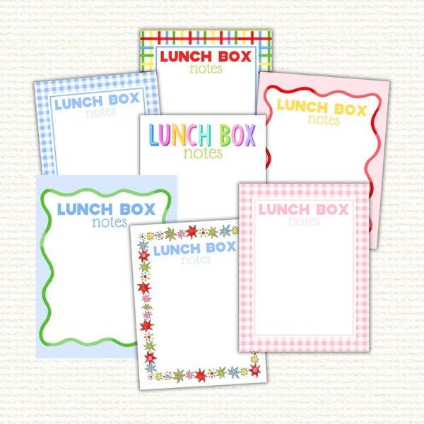 Lunch Box Notes Notepad - Etsy
