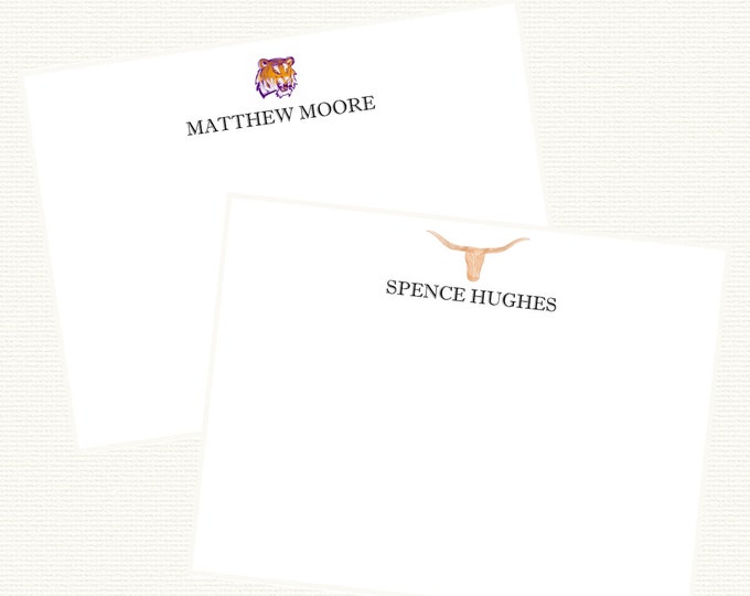 Personalized College Notecards/university Stationery With Name/choose ...