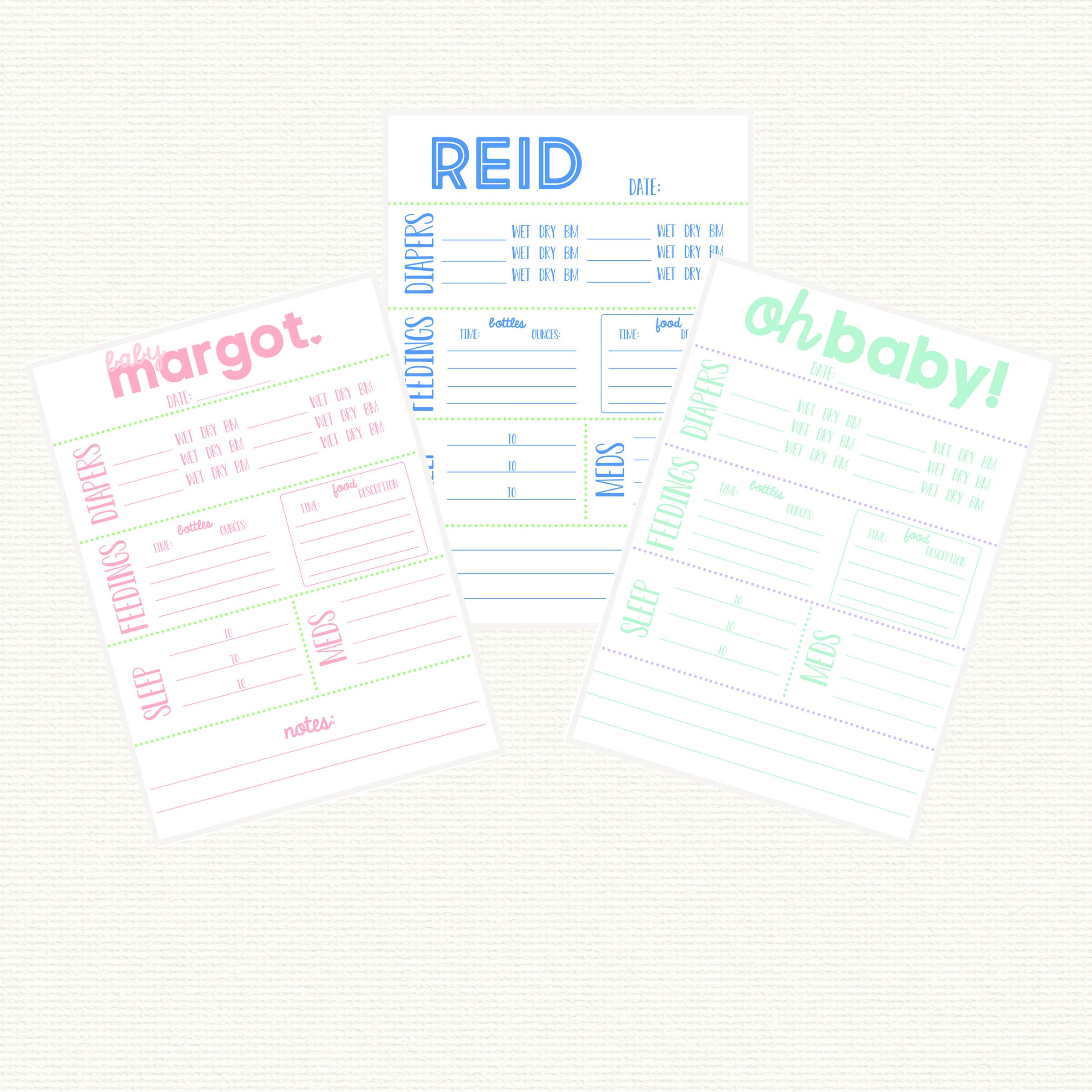 Daily Infant Sheet Notepad - Etsy