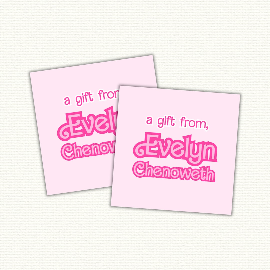 Pink Barbie Inspired Gift Tags - Etsy