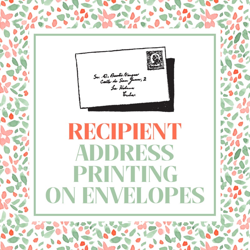 Recipient Address - Etsy