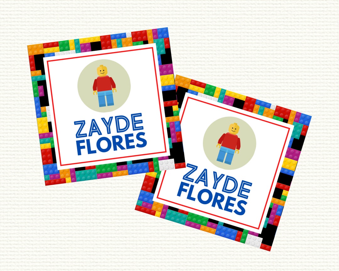 Building Blocks Gift Tag and Stickers - Etsy