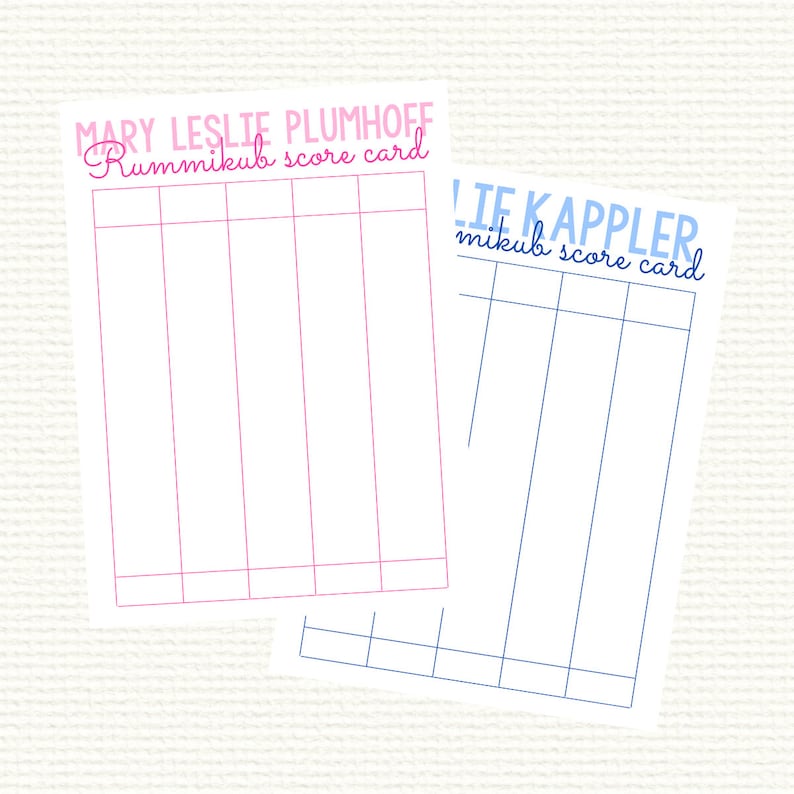 Rummikub Score Notepad - Etsy