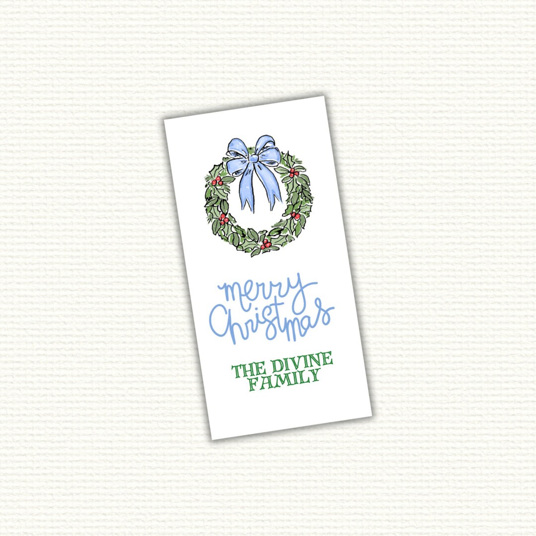 Rectangular Wreath Tag - Etsy