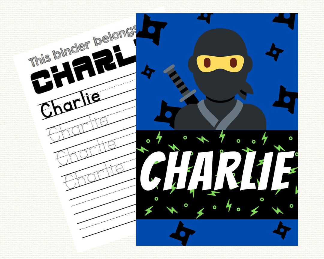 Ninja Handwriting Binder - Etsy