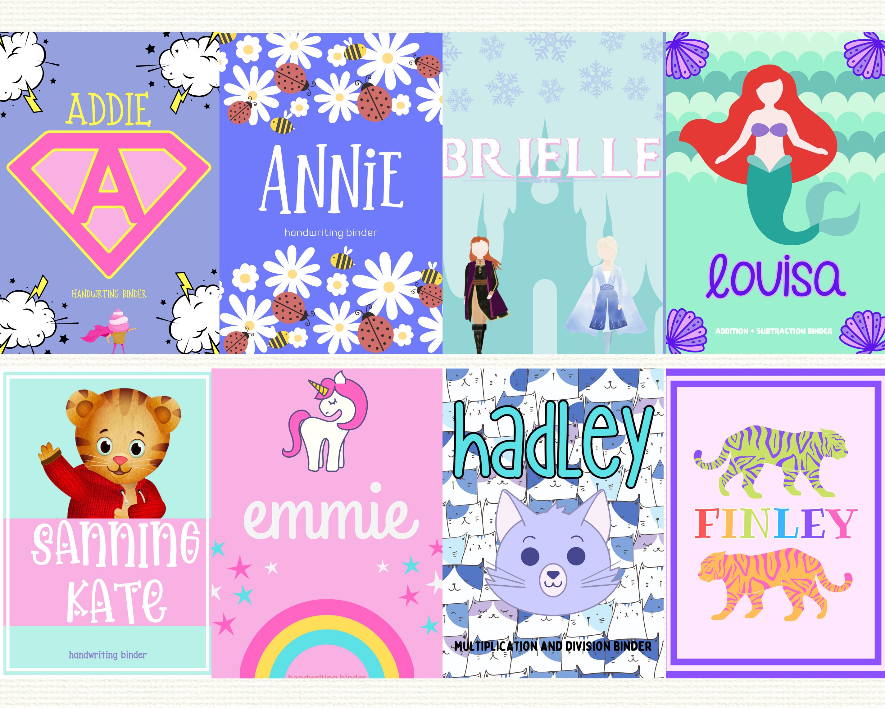 Frozen Handwriting Binder - Etsy