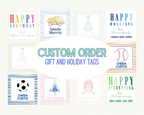 Custom Order Gift Tags or Stickers | Etsy