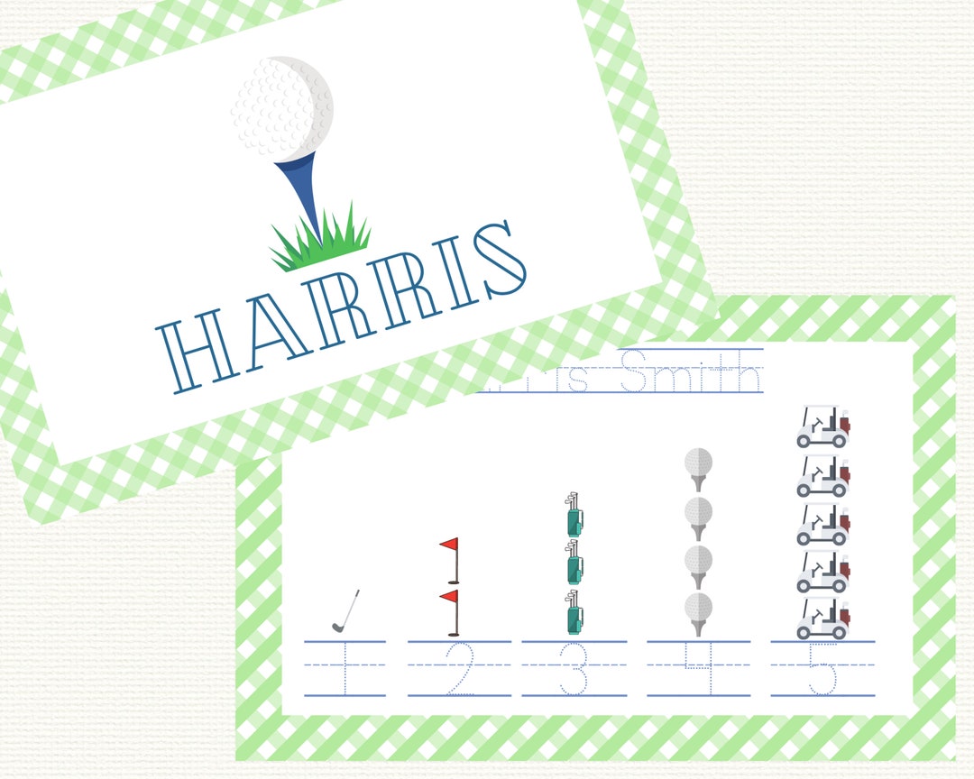 Golf Personalized Placemat - Etsy