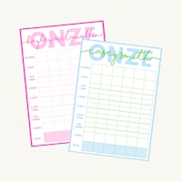 Printable Digital Download: ONZE Card Game Scorecard in Two Sizes--5x7 ...