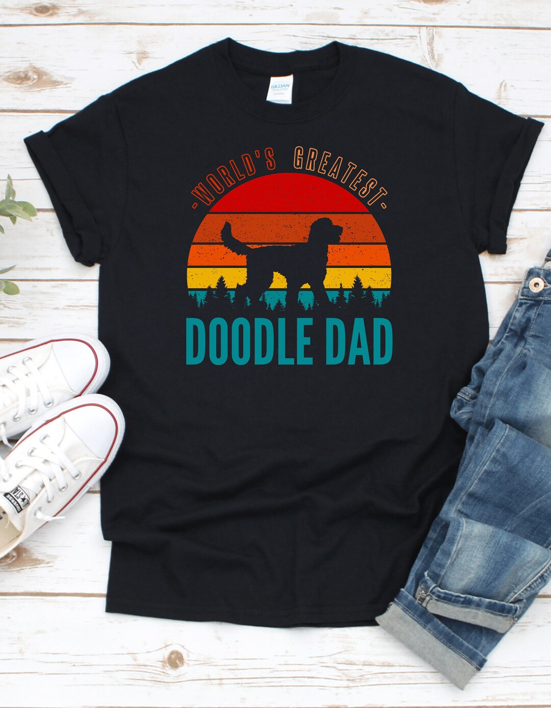World's Greatest Doodle Dad T-shirt, Goldendoodle Dad, Labradoodle Dad ...