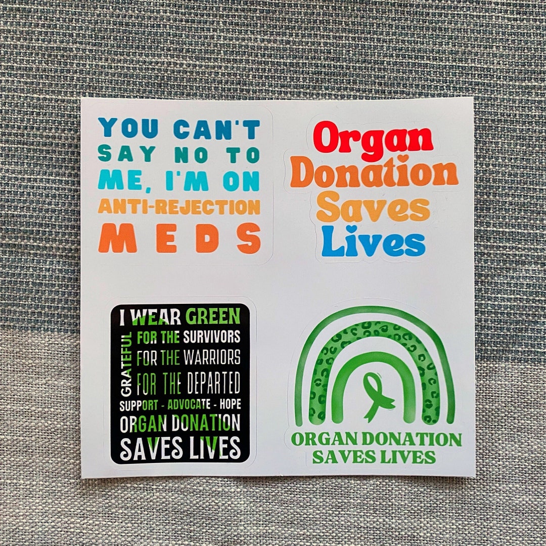 Organ Donation Awareness Sticker, Transplant Related Stickers - Etsy