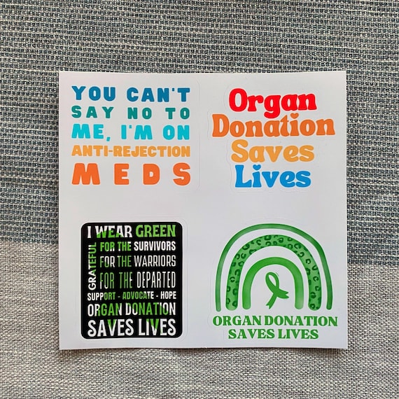 Organ Donation Awareness Sticker Transplant Related Stickers - Etsy