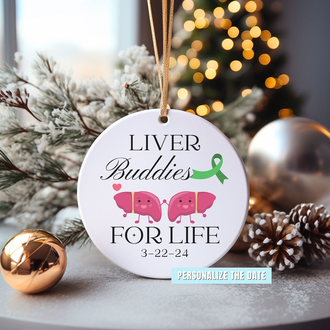 Liver Organ Transplant Christmas Ornament Gift, Liver Buddies for Life ...