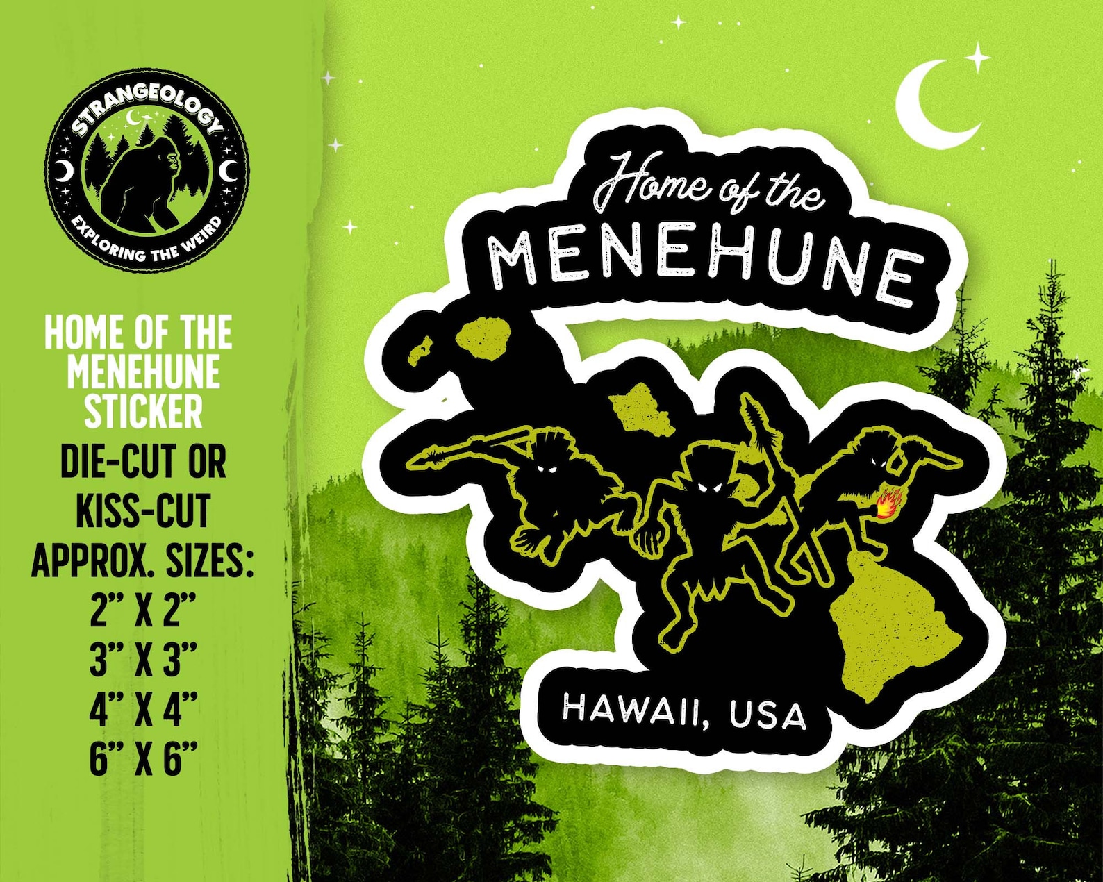 Home of the Menehune - Hawaii, USA // Cryptid Sticker, Merch ...