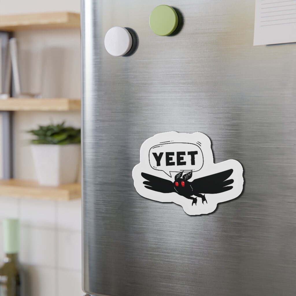 Mothman Says 'yeet' Meme Magnet // Cryptid Magnet - Etsy