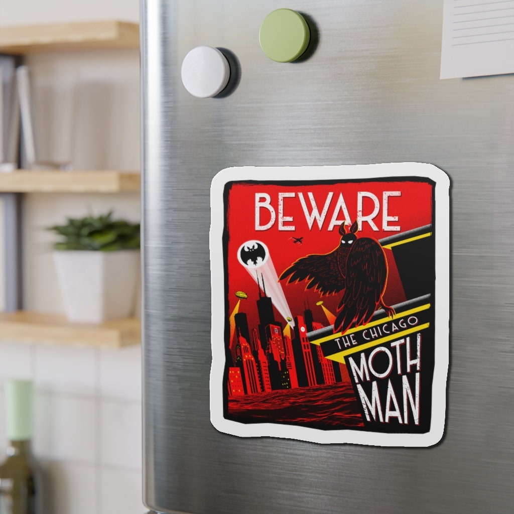 Beware the Chicago Mothman! // Cryptid Magnet, Merch, Accessories ...