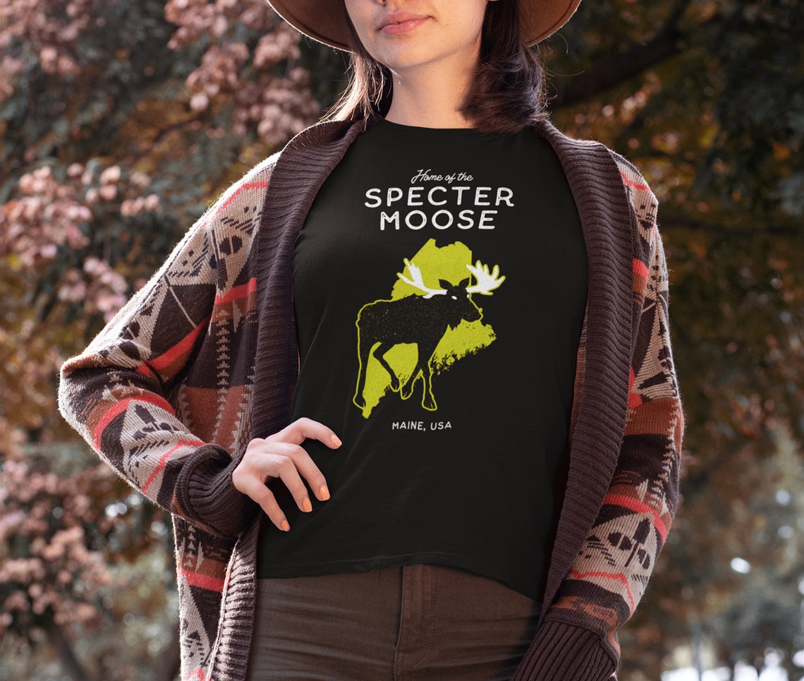 Specter Moose Maine T-shirt: Cryptid Art Gift - Etsy