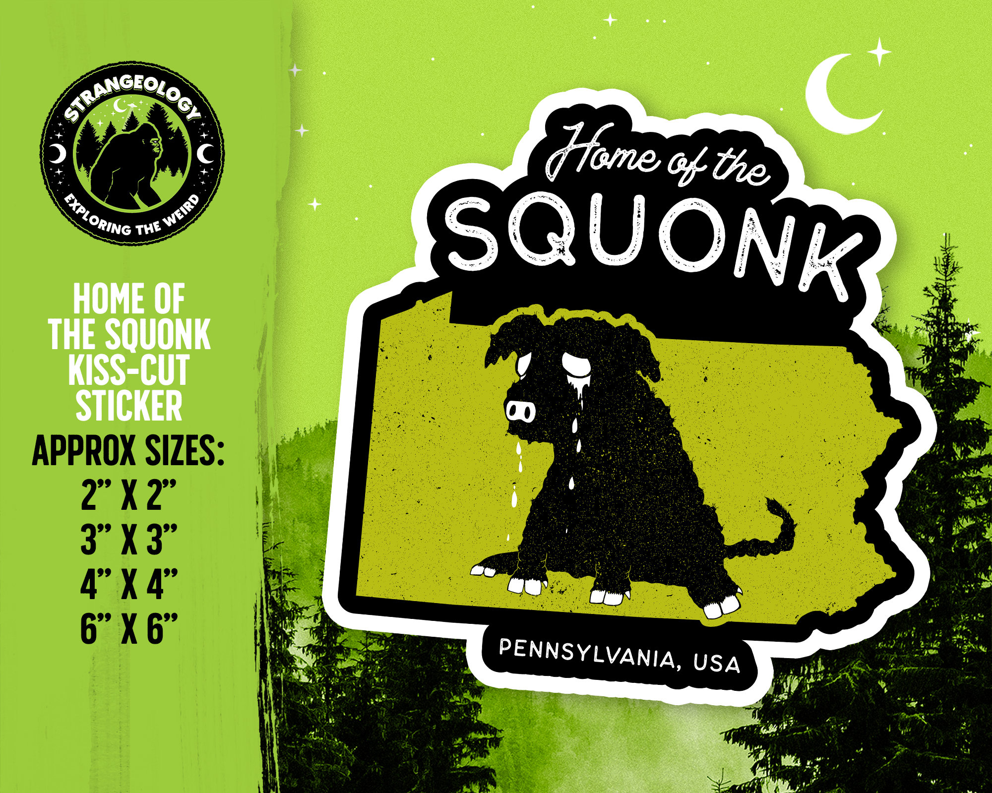 Home of the Squonk Pennsylvania USA // Cryptid Sticker - Etsy