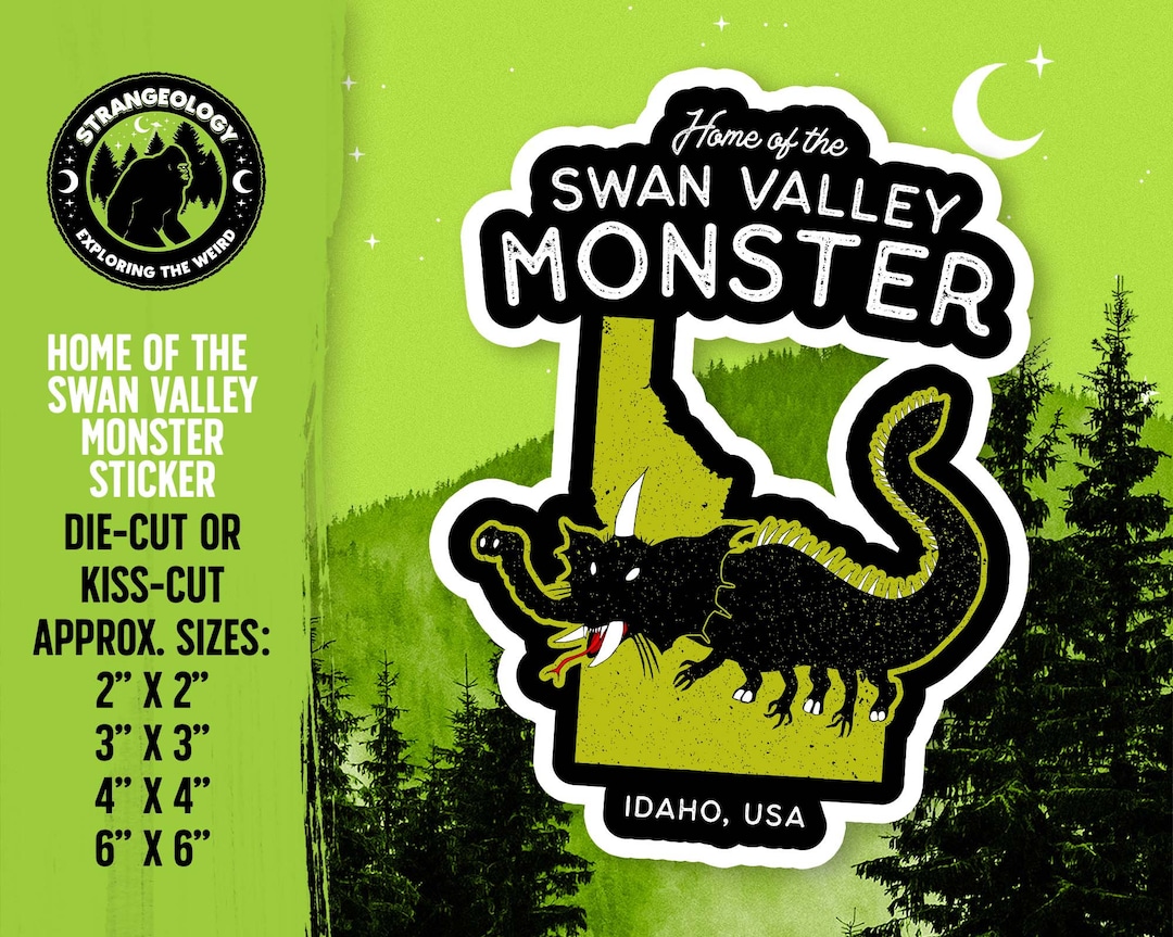 Swan Valley Monster Sticker: Idaho Cryptid, Cryptozoology Gift - Etsy
