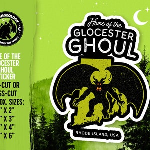 Home of the Glocester Ghoul - Rhode Island, USA // Cryptid Sticker, Merch, Cryptozoology, Weird ...