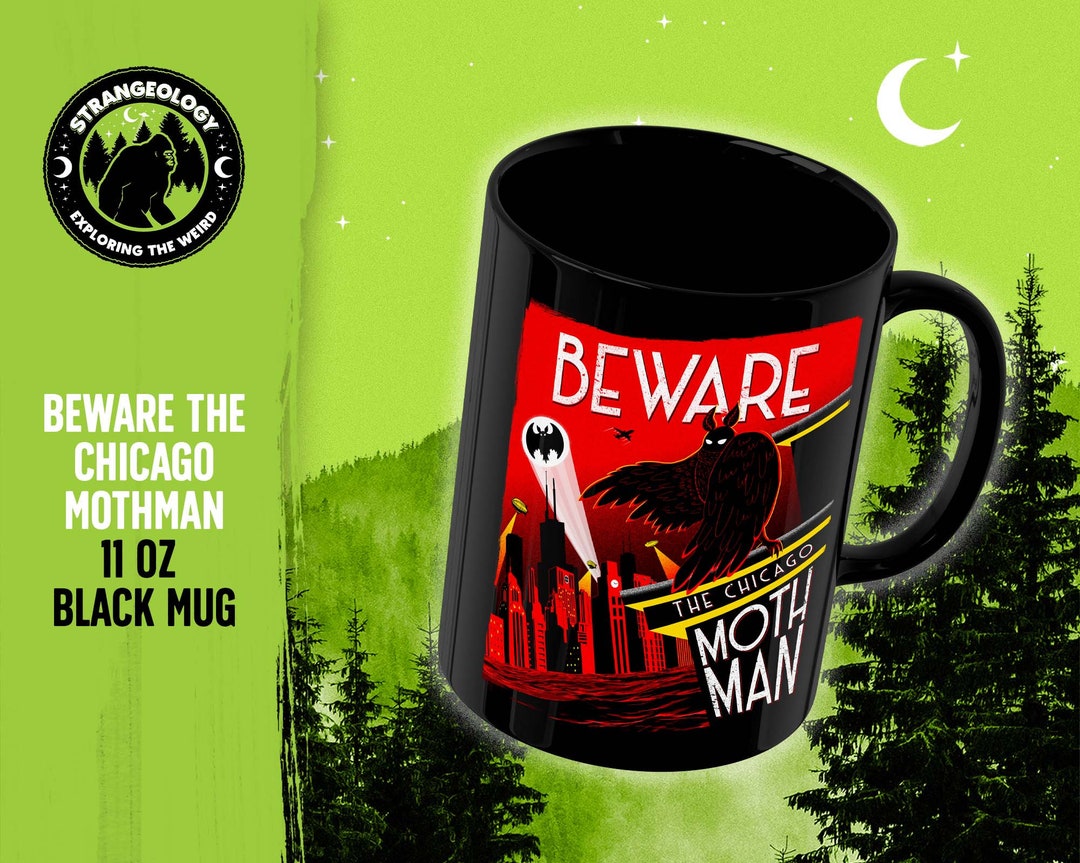 Beware the Chicago Mothman Coffee & Tea 11oz Black Mug // Coffee Tea ...