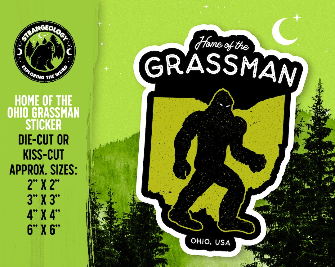 Ohio Grassman Sticker: Bigfoot Cryptid Vinyl Decal - Etsy