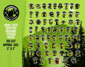 Home State Cryptids & Legends of America Map // Premium Matte Cryptid ...
