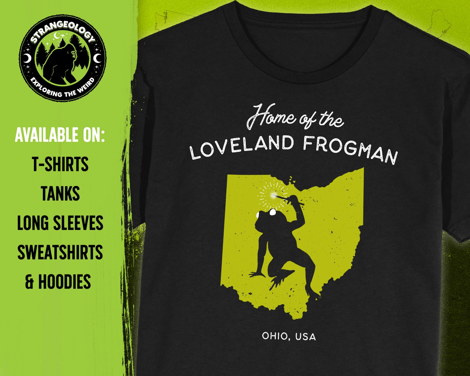 Home of the Loveland Frogman Ohio USA / T-shirts Tank Tops | Etsy
