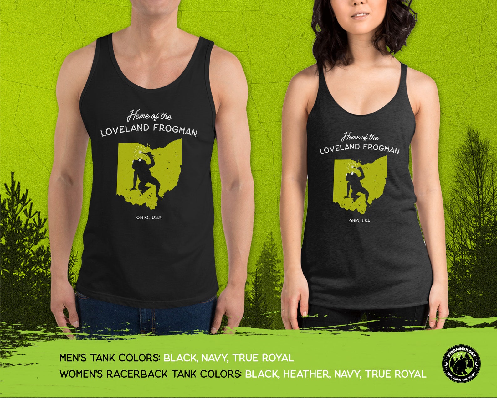 Home of the Loveland Frogman Ohio USA / T-shirts Tank Tops | Etsy