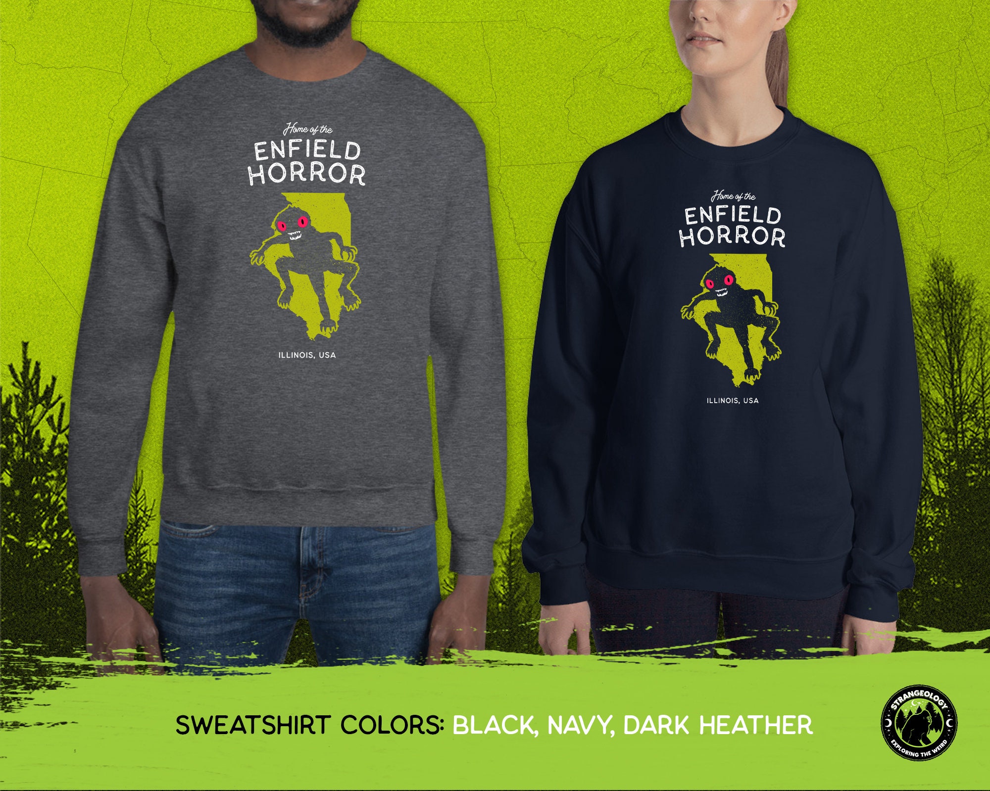 Home of the Enfield Monster Illinois USA // Unisex | Etsy